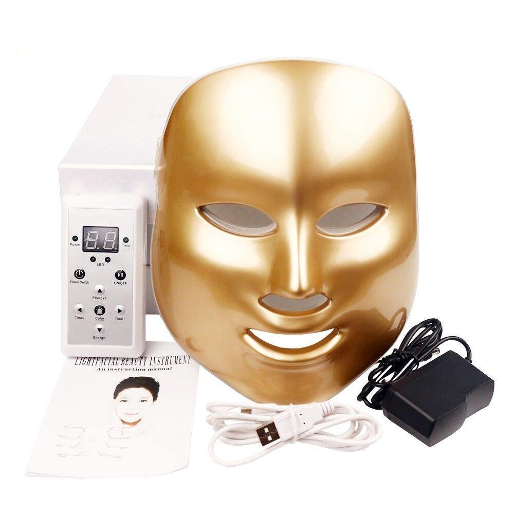 Photon LED 7 Colors Facial Mask Anti Wrinkle Acne Removal Device ...